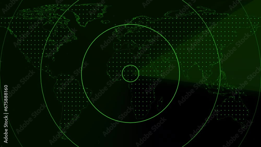 Technology Hud radar screen animation ,on the black background . Stock ...