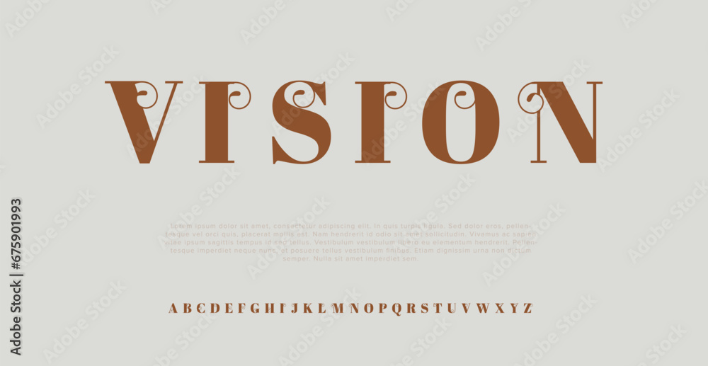 VISION Abstract modern urban alphabet fonts. Typography sport ...