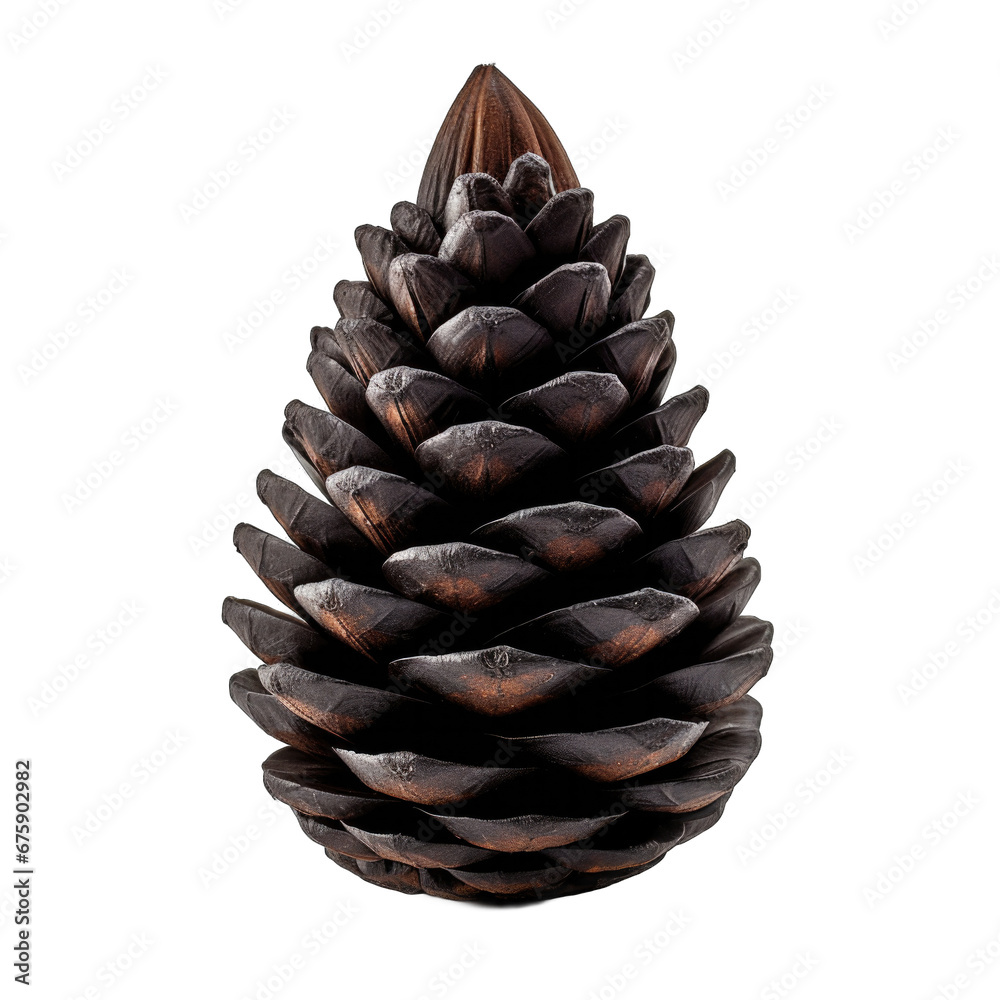 Japanese black pine cone isolated on transparent background Stock ...