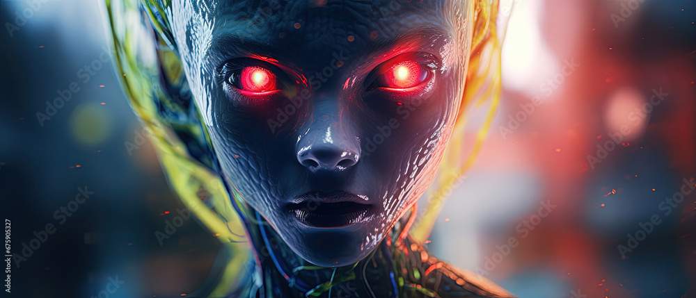 Extraterrestrial Encounter: A Vibrant and Stunning Alien Vision ...