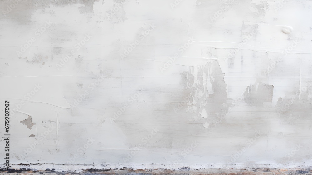 Concrete block wall painted in a coat of white paint, providing ample ...