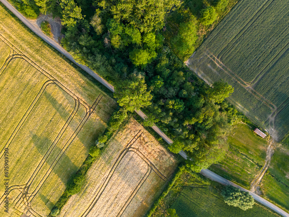 From the sky, a drone gazes down on the earths natural artistry, the ...