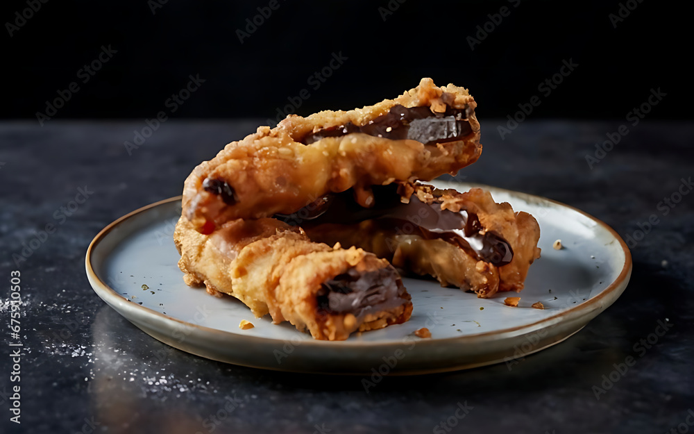 Capture the essence of Deep Fried Mars Bar in a mouthwatering food ...