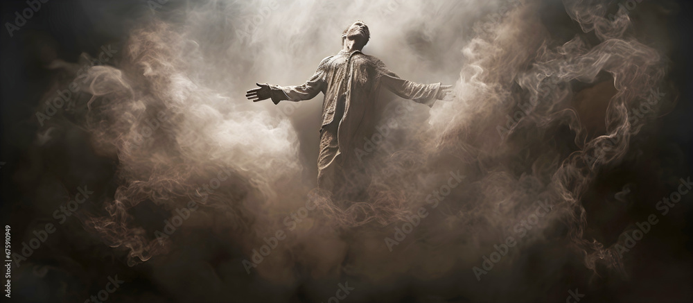 soul leaving the body at the point of death. AI generated. Stock ...