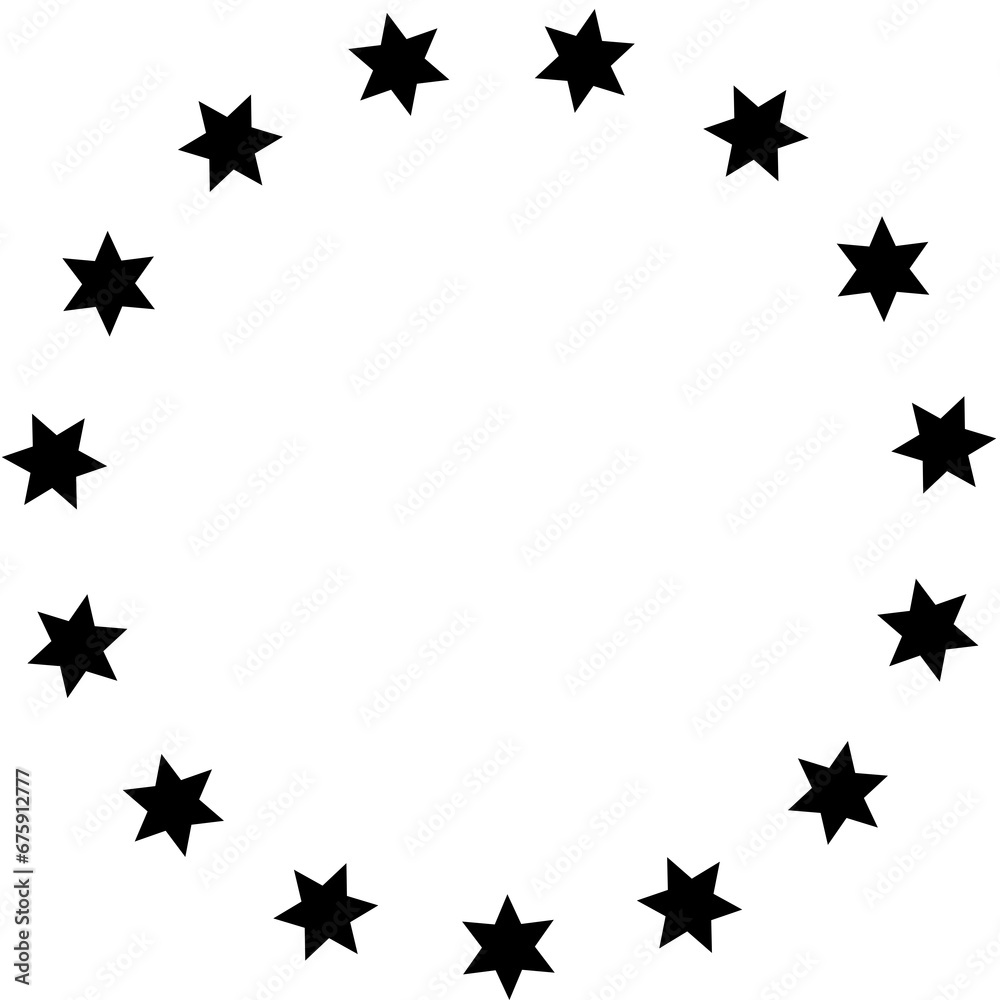 Circle made out of stars. Infographic Stock Photo | Adobe Stock