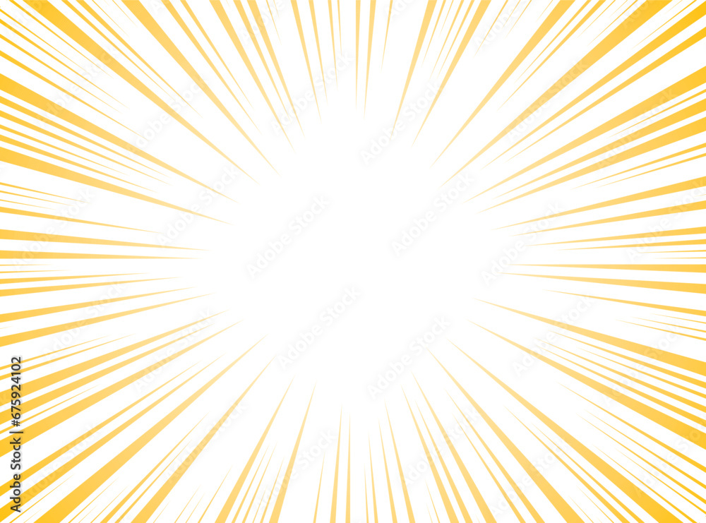 Sun Rays or Explosion Boom for Comic Books Radial Background Vector ...
