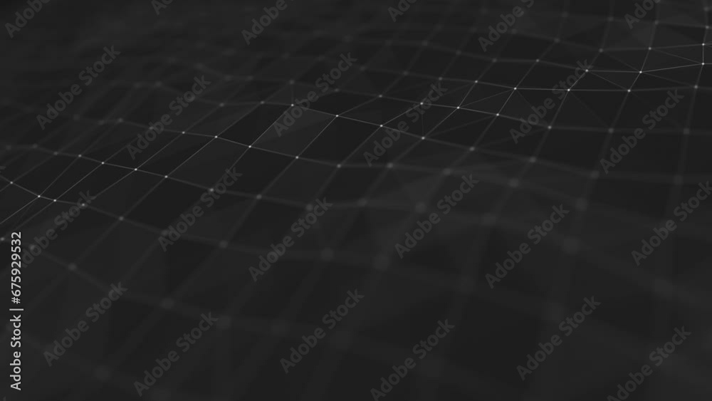 Black Digital Surface Technology Background/ 4k animation of an ...
