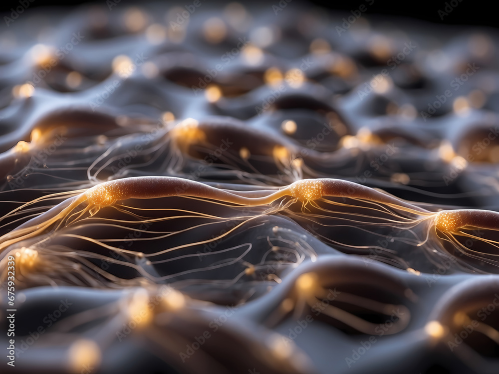 Fungi Trichophyton mentagrophytes, 3D illustration showing macroconidia ...