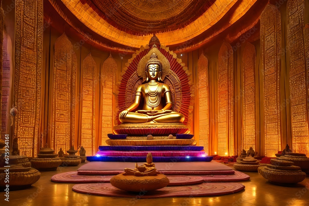 a large pandal for Durga puja in Kolkata, India for the occasion of the ...