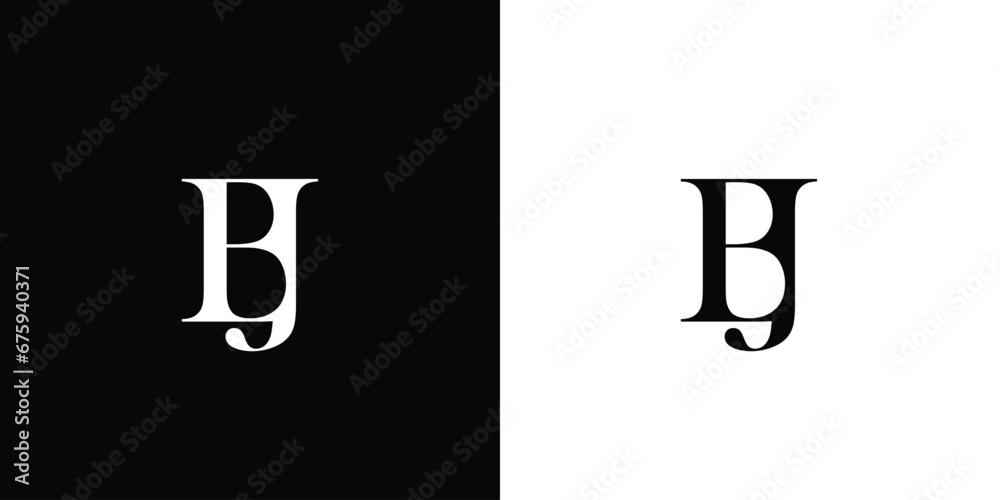 Abstract BJ letter logo Unique attractive creative modern initial B J ...