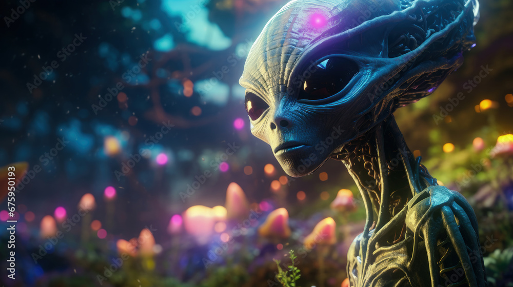 Extraterrestrial Encounter: A Vibrant and Stunning Alien Vision ...