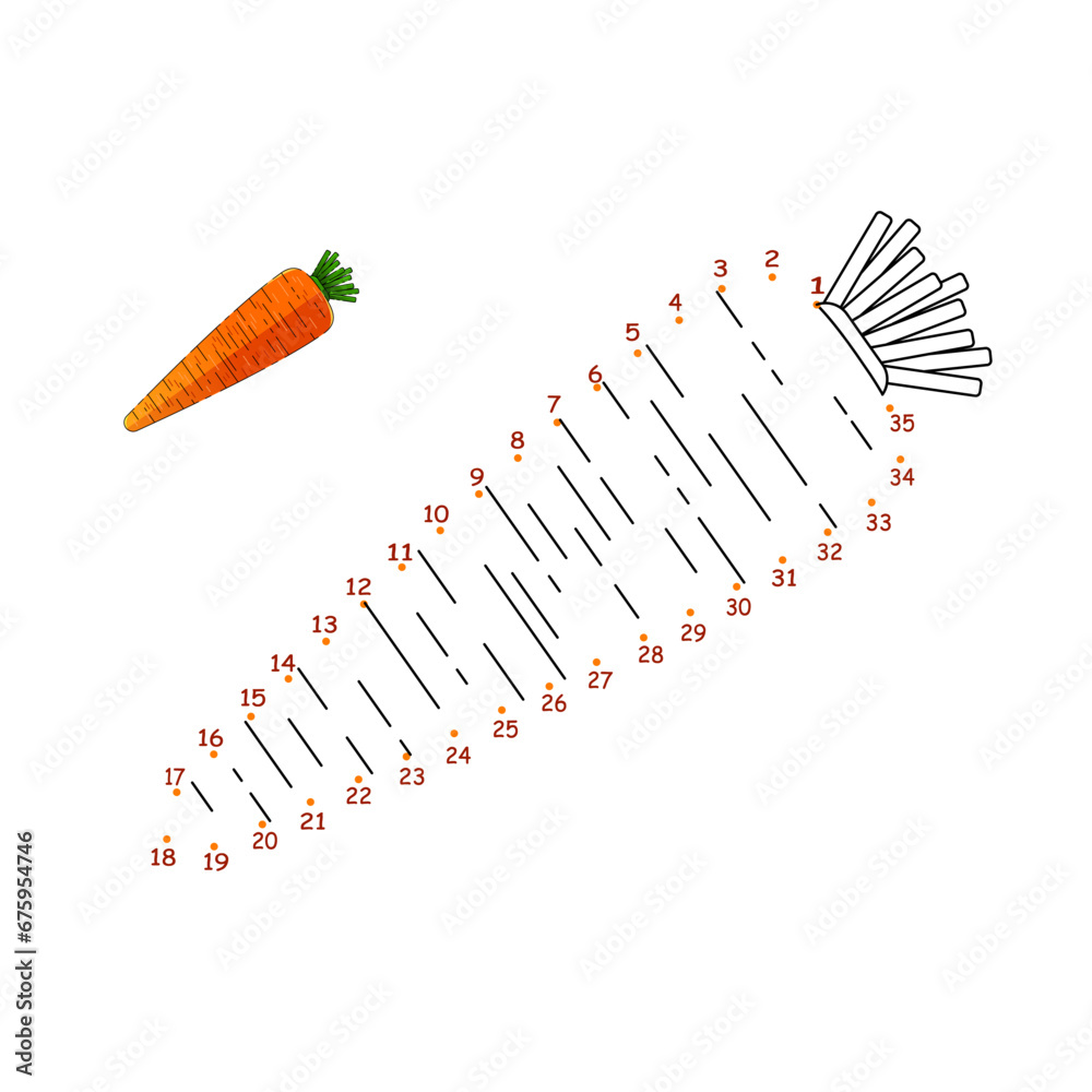 children's educational game. logic game. connect the dots by numbers ...
