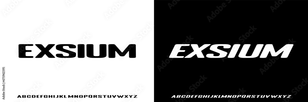 Strong Modern Solid Font Alphabet. Bold font alphabet. Abstract Fashion ...