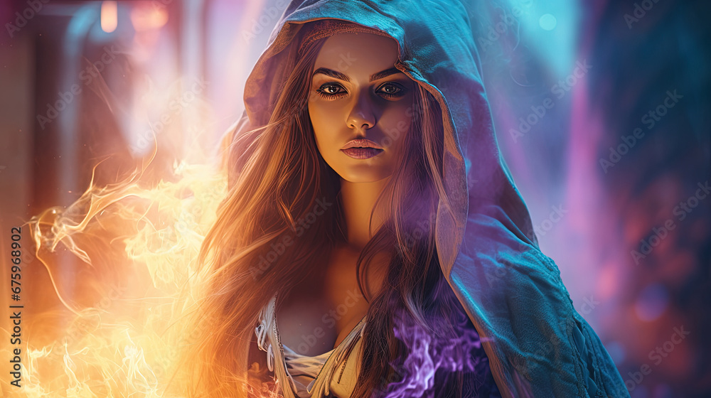 Enchantress in Colors: A Stunning and Vibrant Portrayal of a Mystical ...