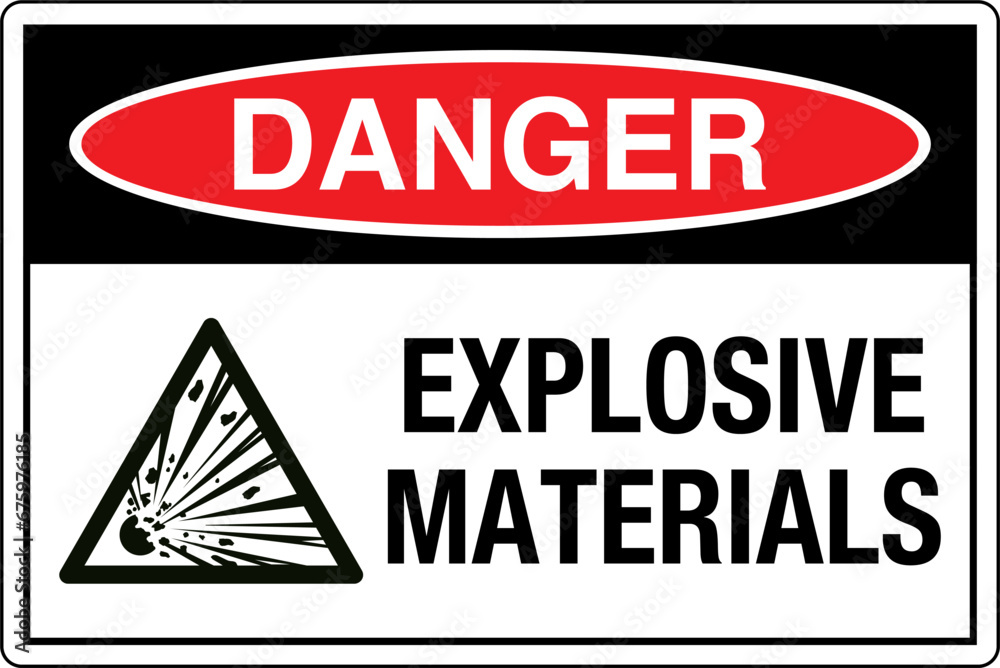OSHA Safety Sign Marking Label With Symbol Pictogram Standards Danger ...