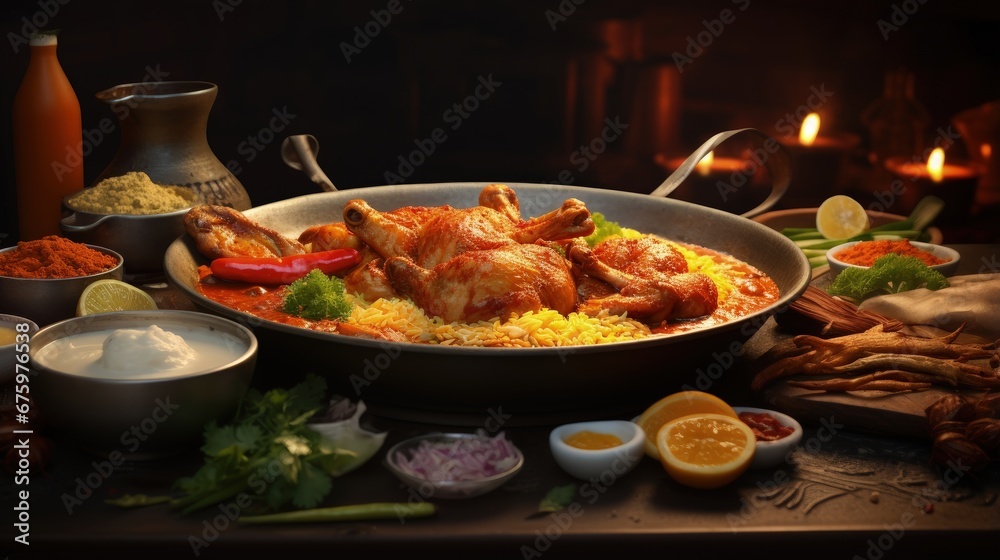 Assorted Indian Non Vegetarian food recipe served in a group. Includes ...