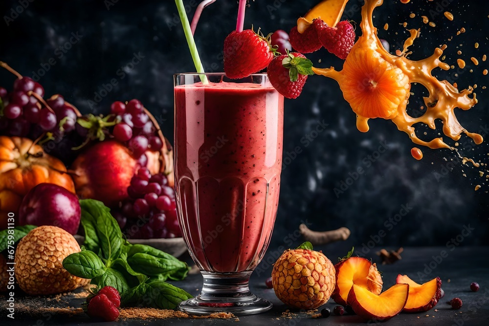 Smoothie, Healthy and vibrant smoothie. Capture dramatic smoothie ...