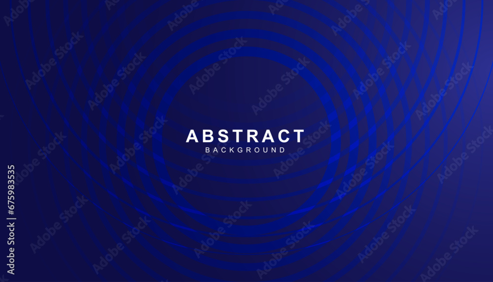 Abstract dark blue background template. blue circle background with ...