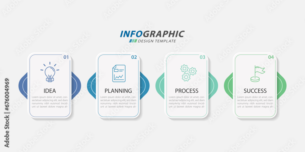 Timeline Creator infographic template. 4 Step timeline journey ...