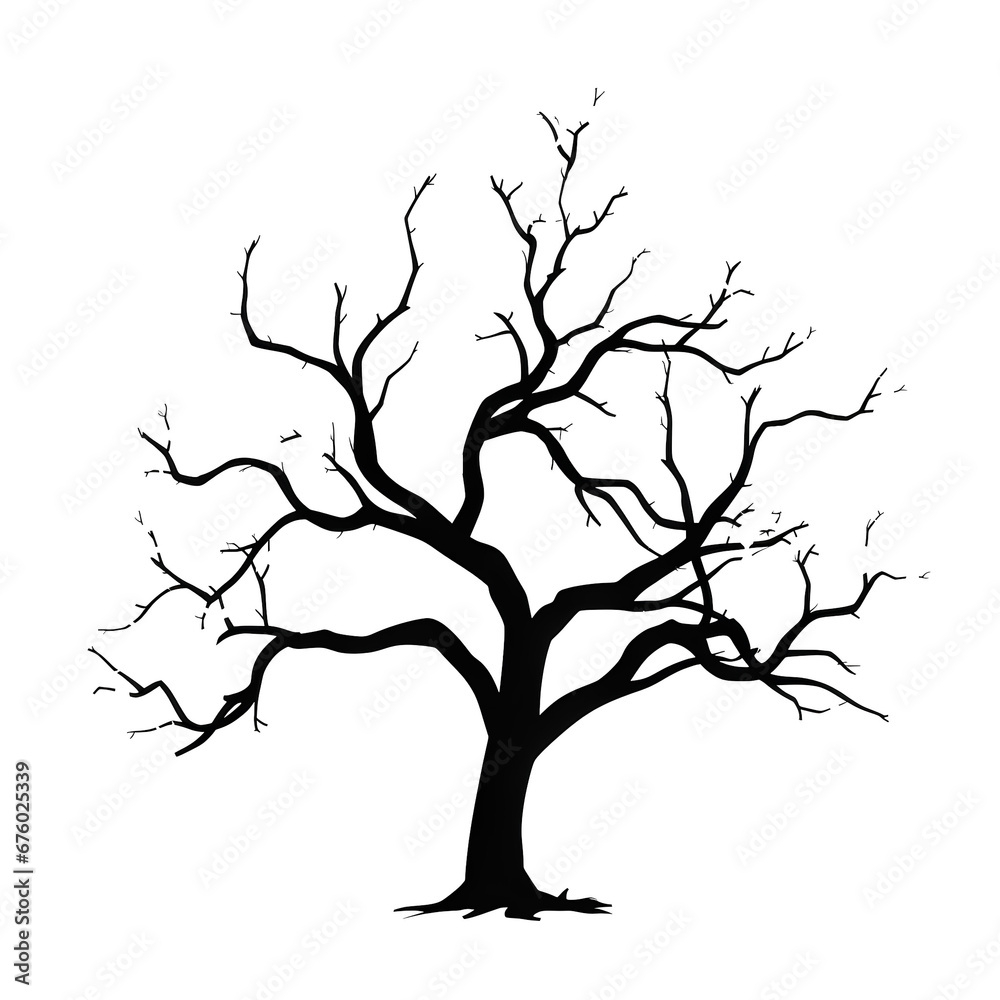 Beautiful dead tree on transparent background PNG Stock Illustration ...