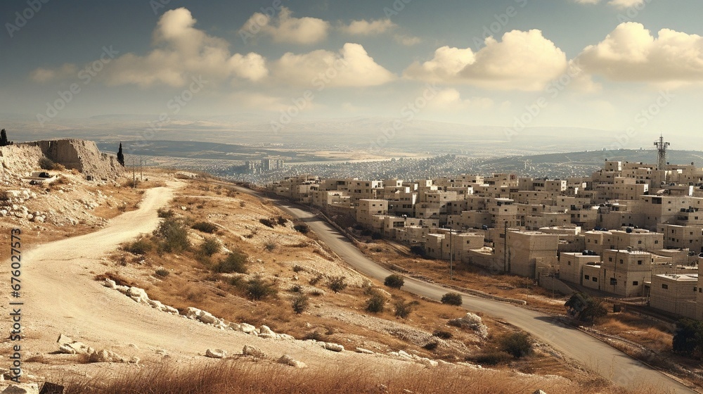 Israel Palestine Landscape. AI Generated Stock Photo | Adobe Stock