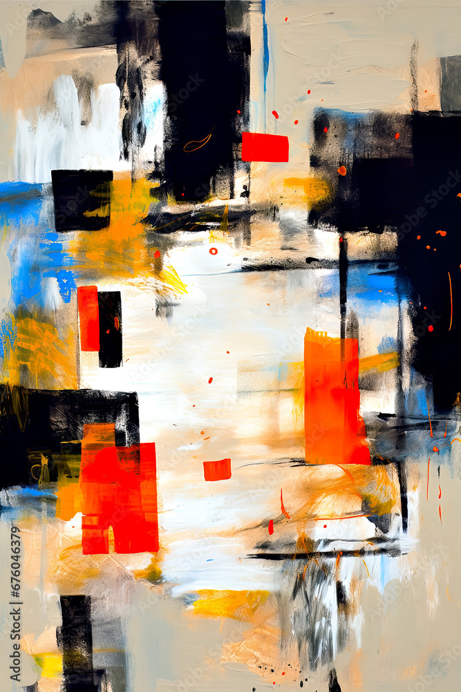 Oil paint drawing. Abstract colored background. Abstraction in the ...