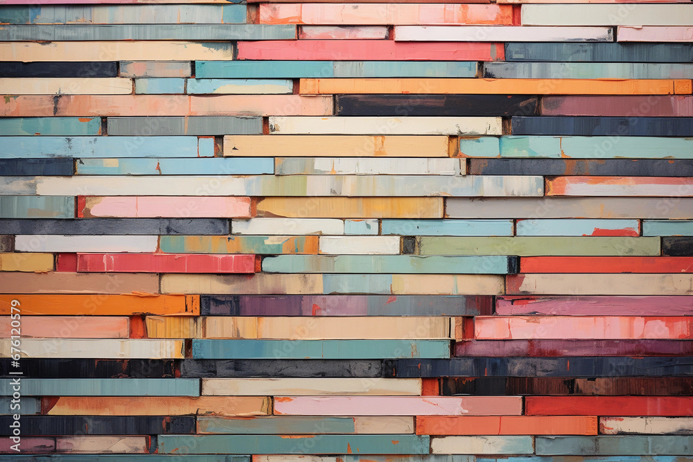 book spines, deconstructed and rearranged, pastel palette, multiple ...