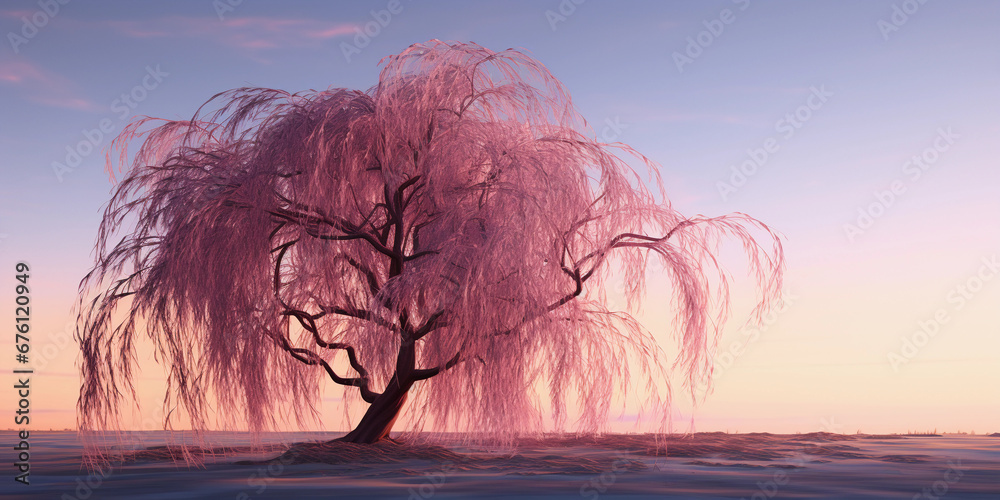 Willow in the Wind: A weeping willow tree animated with branches that ...