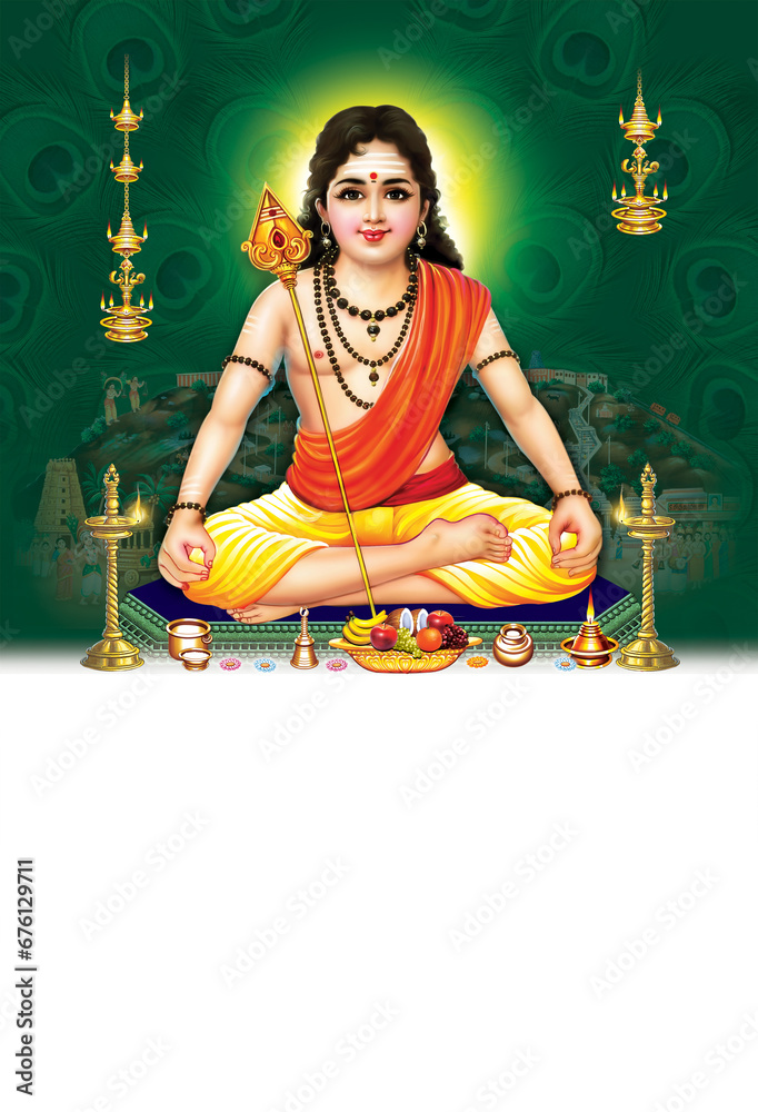 Hindu god Palani murugan, Muruga, Shanmuga, Murugan digital art ...