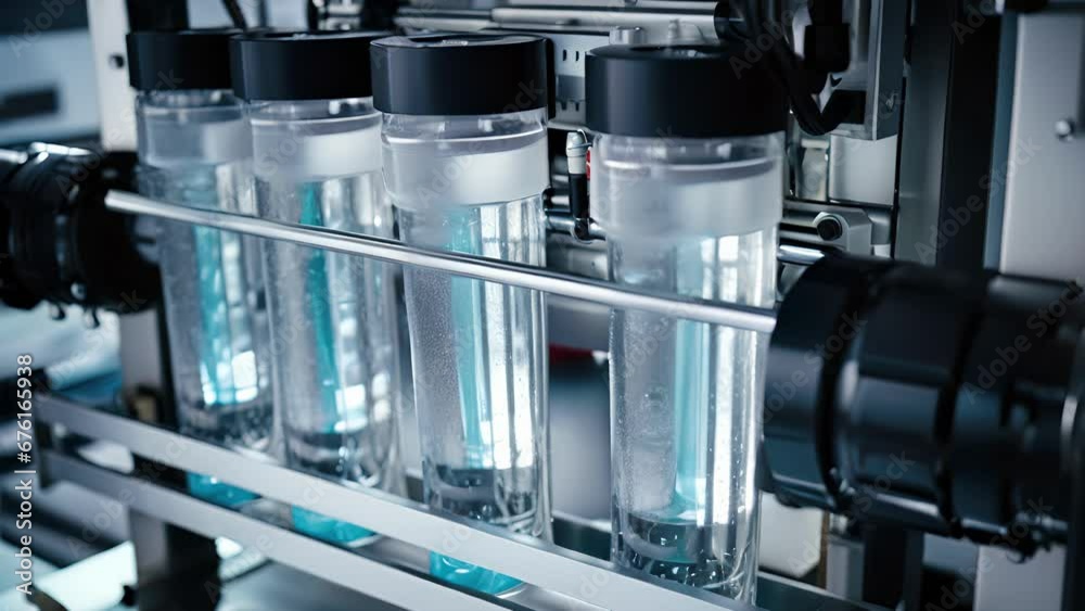 Detailed picture of a filtration system featuring multiple filtration ...