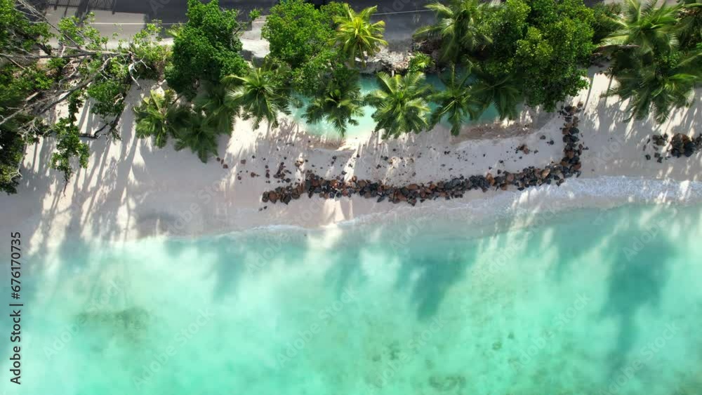 Drone of baie lazare beach, effects of climate change, global warming ...