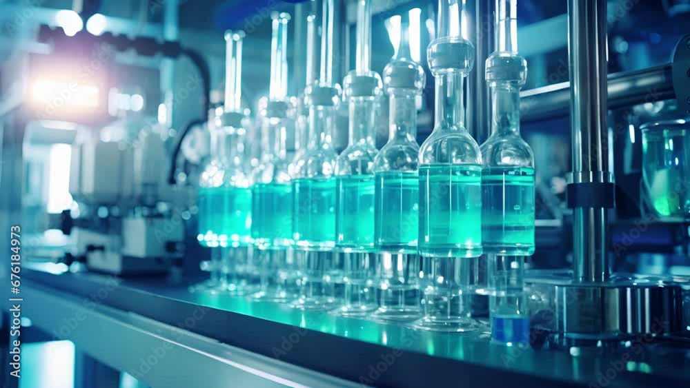 A focused image of a highpressure liquid chromatography HPLC system ...