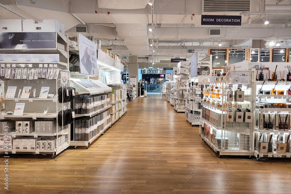 Penang, Malaysia - 28 Sep 2023: Modern interior view of Nitori store ...