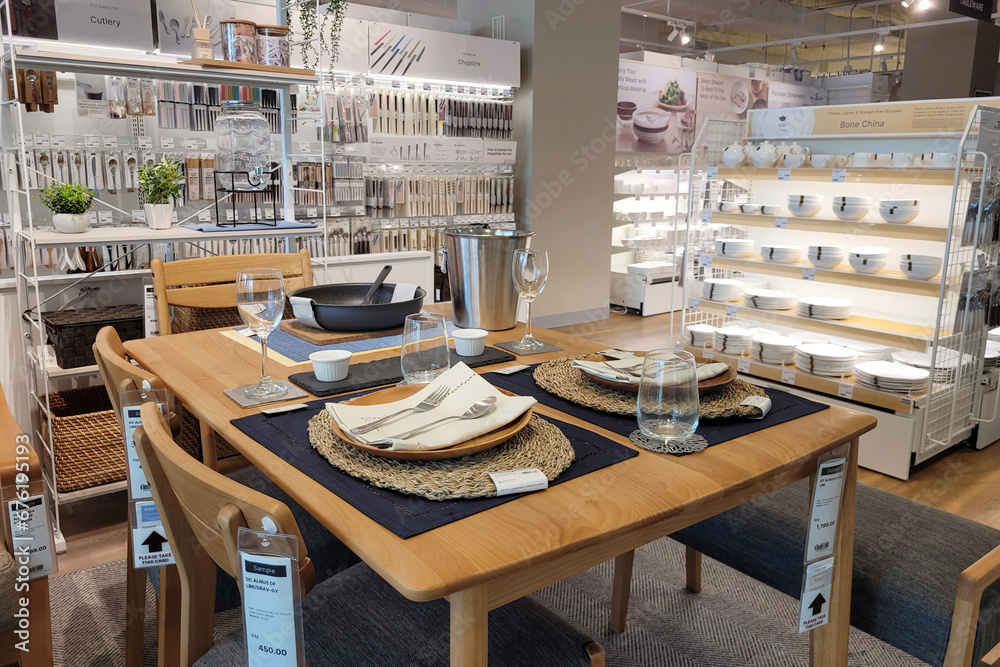 Penang, Malaysia - 28 Sep 2023: Modern interior view of Nitori store ...