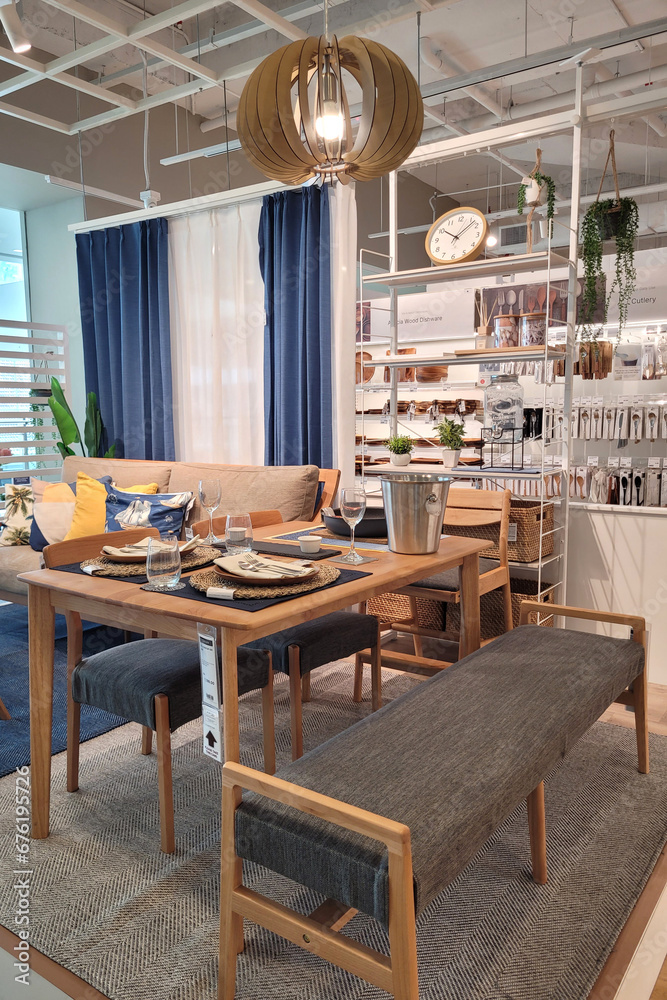 Penang, Malaysia - 28 Sep 2023: Modern interior view of Nitori store ...