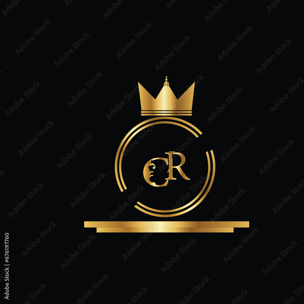 new creative golden latter logo design cr logo, cr icon, cr letter, cr ...