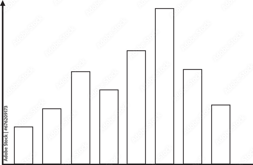 Business Graph Showing Growth. X Y Axis Cartesian Coordinate Plane. The ...