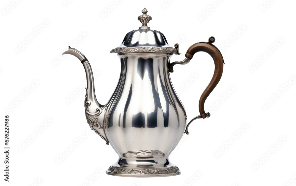 Silver Coffee Server On Transparent PNG Stock Illustration | Adobe Stock