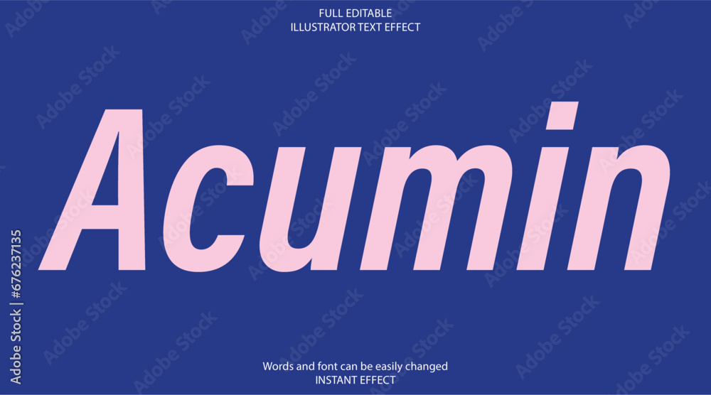 Free Vectors Acumin 3D Text Effect Fully Editable High Quality vector de Stock | Adobe Stock