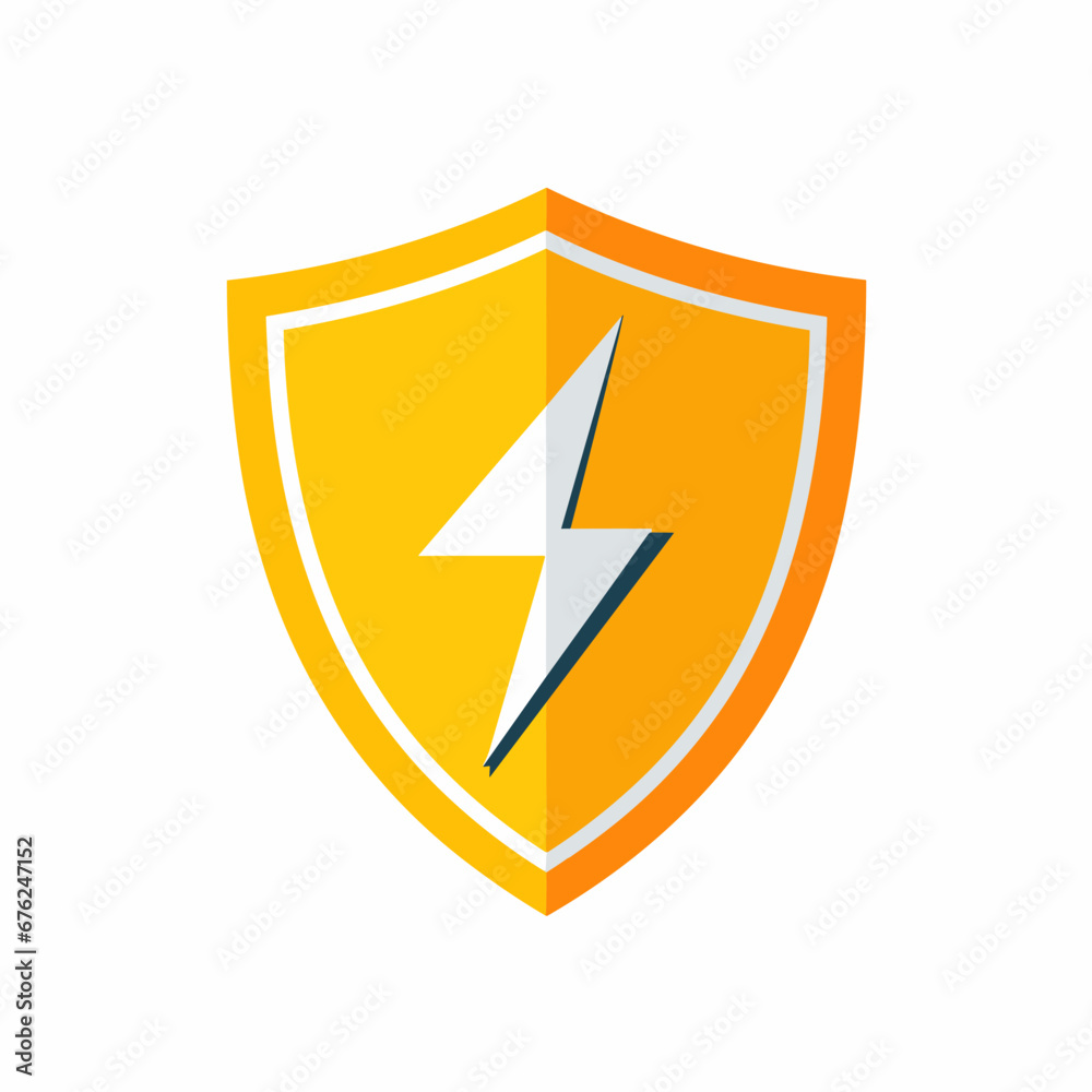 Reliable utility service filled colorful logo. Safety business value ...