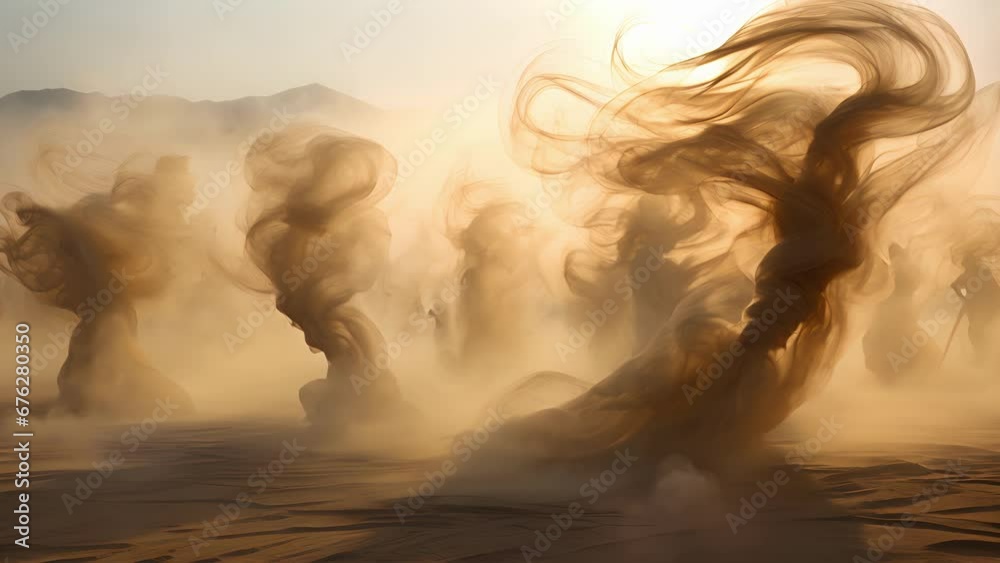 A powerful wind blew through the clearing shaking the ground and ...