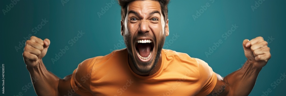 Full Size Body Length Overjoyed Excited , Background Image For Website ...