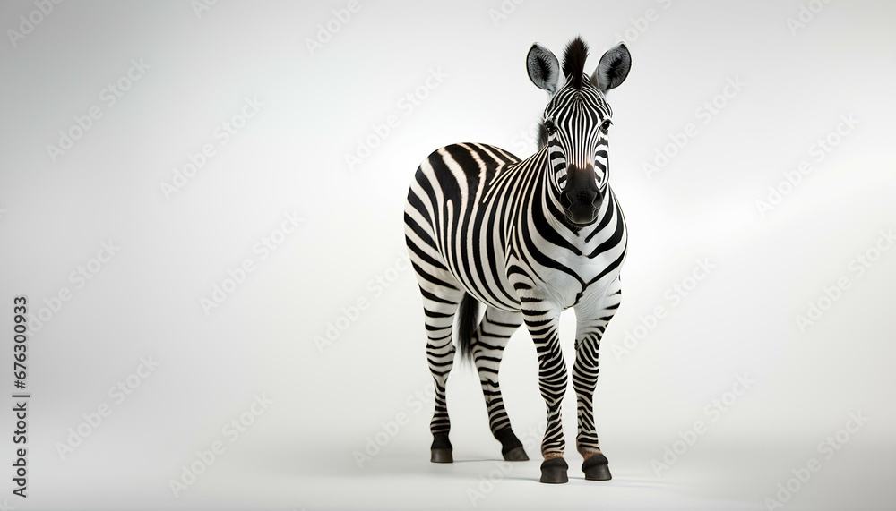 zebra isolated on white background. zebra isolated with shadow. striped ...