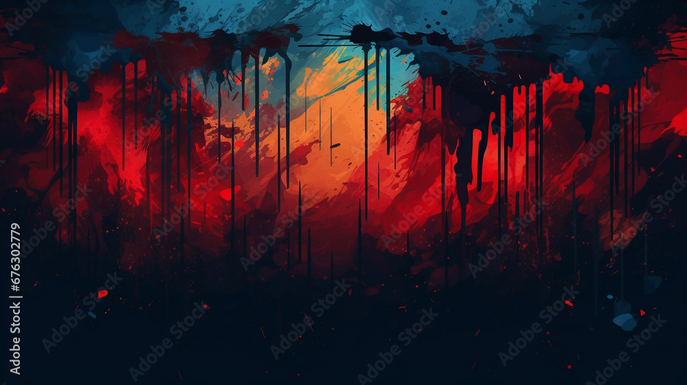 horror background with splash of sinister colors in the dark Stock ...