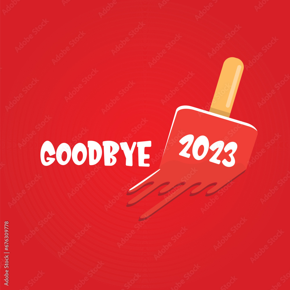 vector goodbye 2023 hello 2024 year vector concept illustration with ...