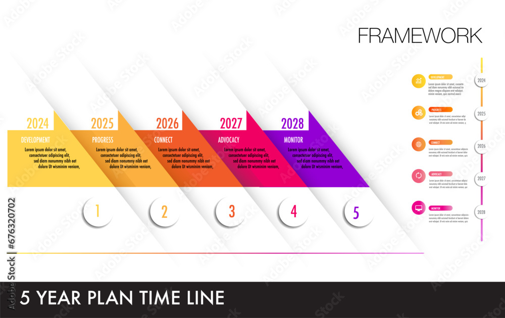 infographic template 6 step 6 year plan for business direction ...