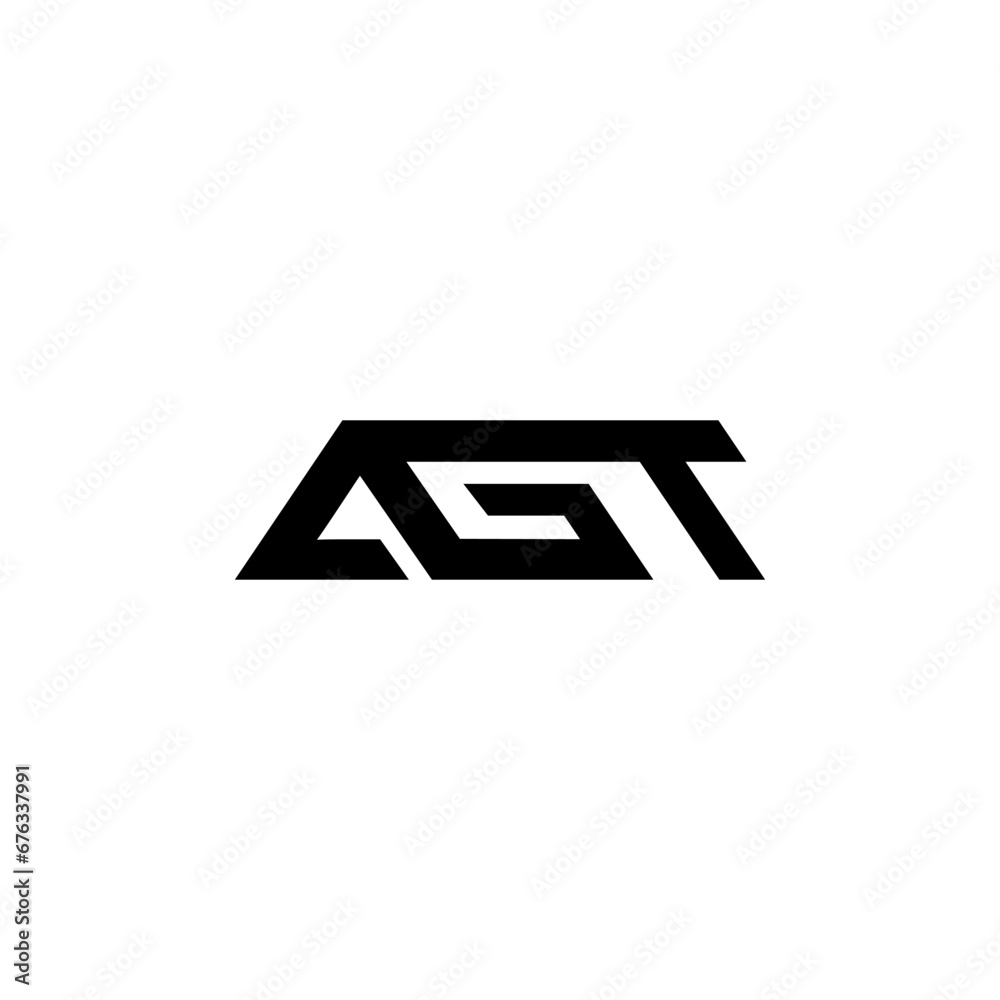 AGT Letter Logo Design on White Background Template, a g t letters ...