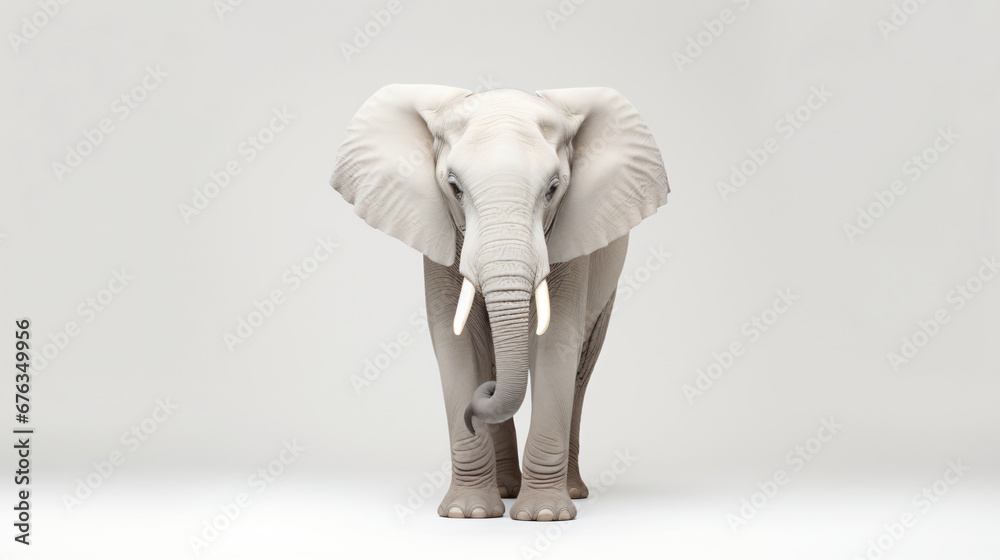 studio shot capturing the strength and beauty of a regal white albino ...