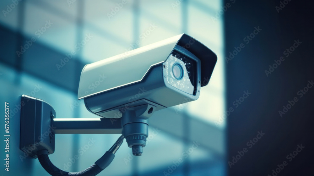 CCTV camera for safety system area control. Security Camera. Stock-Foto ...