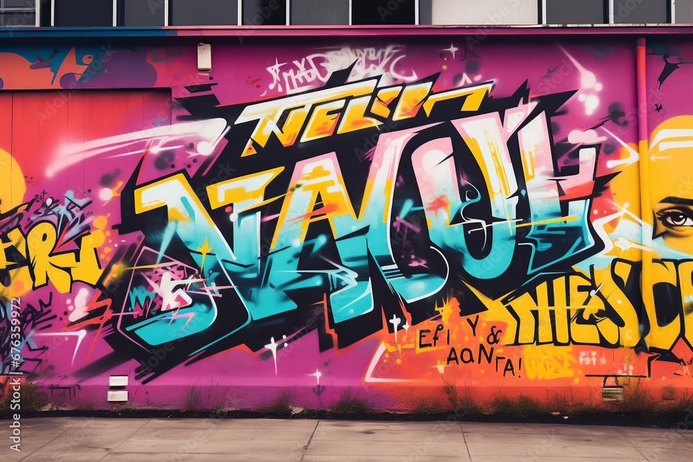Transformative Education Graffiti: An eye-catching design with bold ...